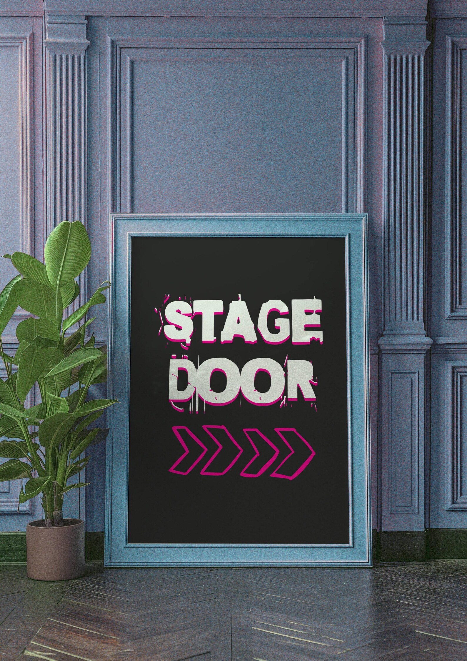 Stage Door Theatre Poster, Digital Wall Art, Drama Classroom Print ...