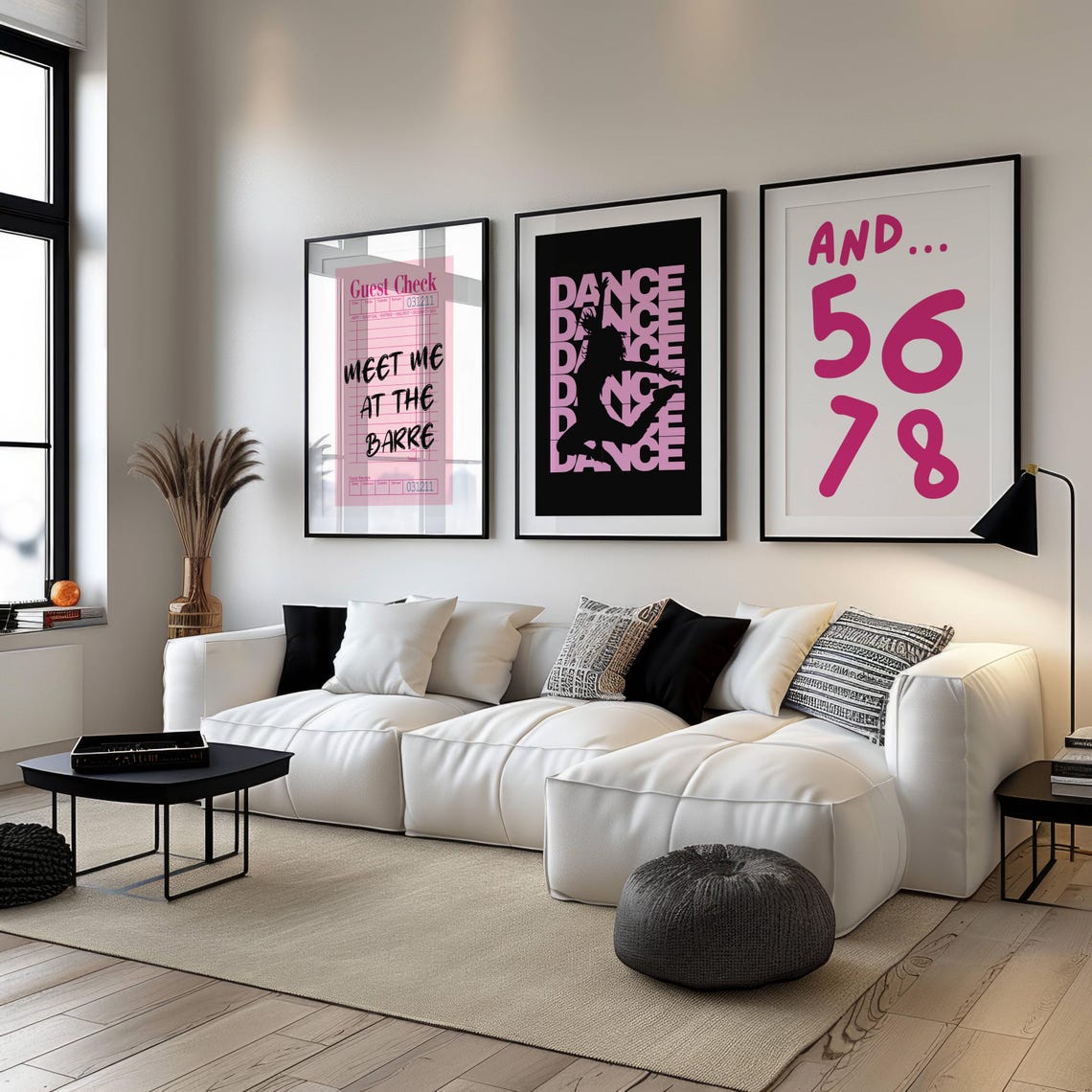 Preppy Dancer Set of 3 Wall Art Print, Guest Check Ballet Digital ...