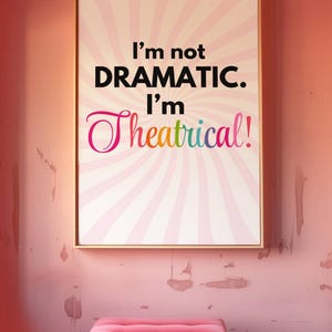 Theatre Lover Poster, Digital Wall Art, Theatrical Drama Classroom ...