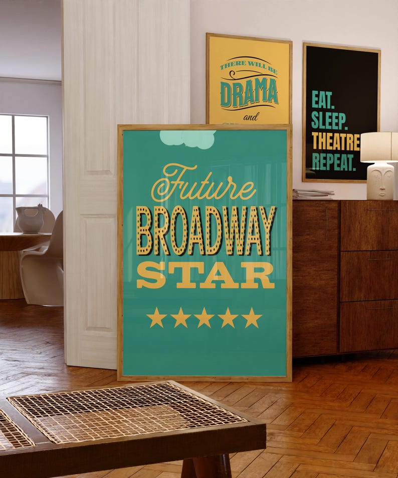 Set of 3 Theatre Lover Posters, Three Piece Digital Wall Art, Drama ...