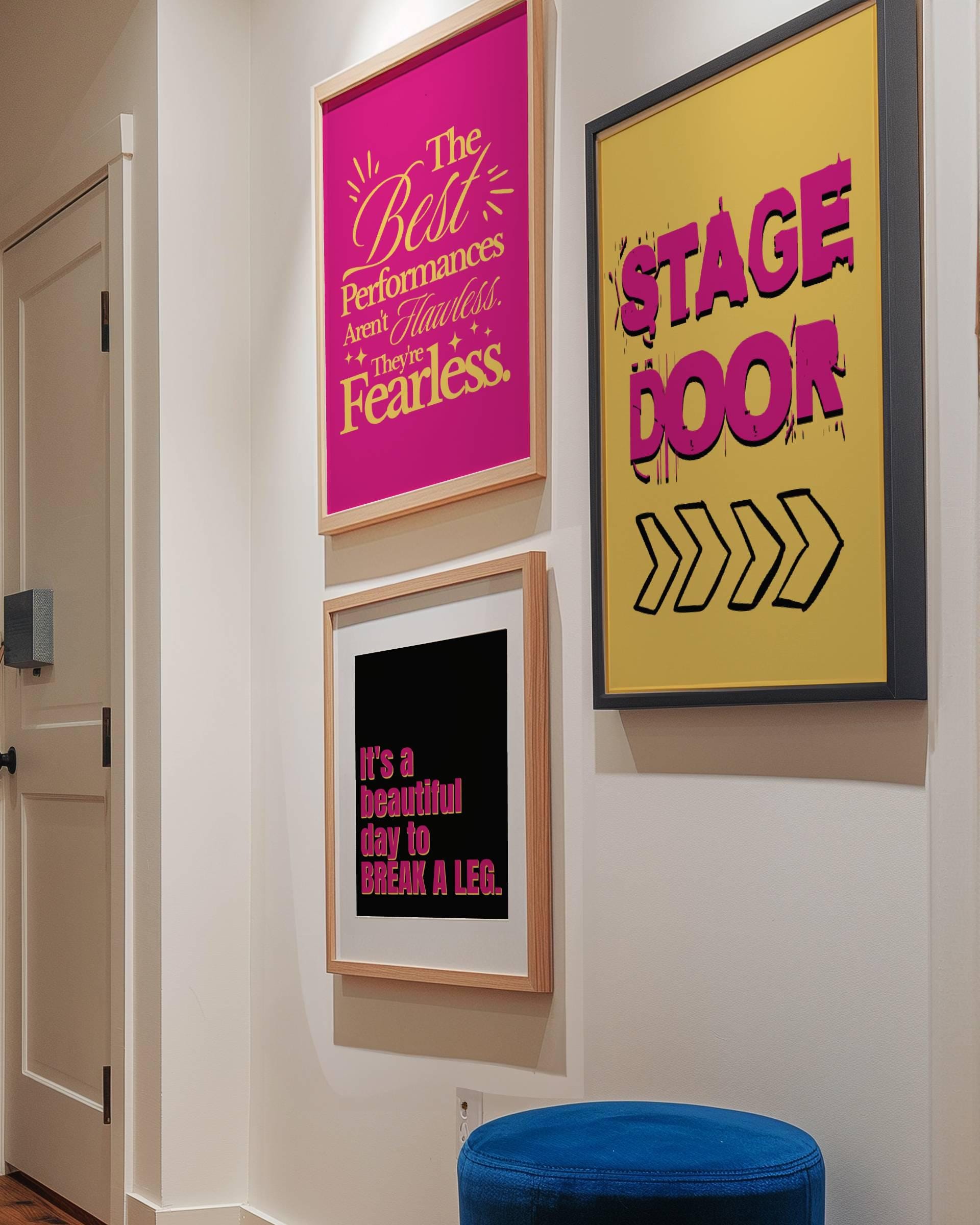 Set of 3 Theatre Posters, Three Piece Digital Wall Art, Drama Classroom ...