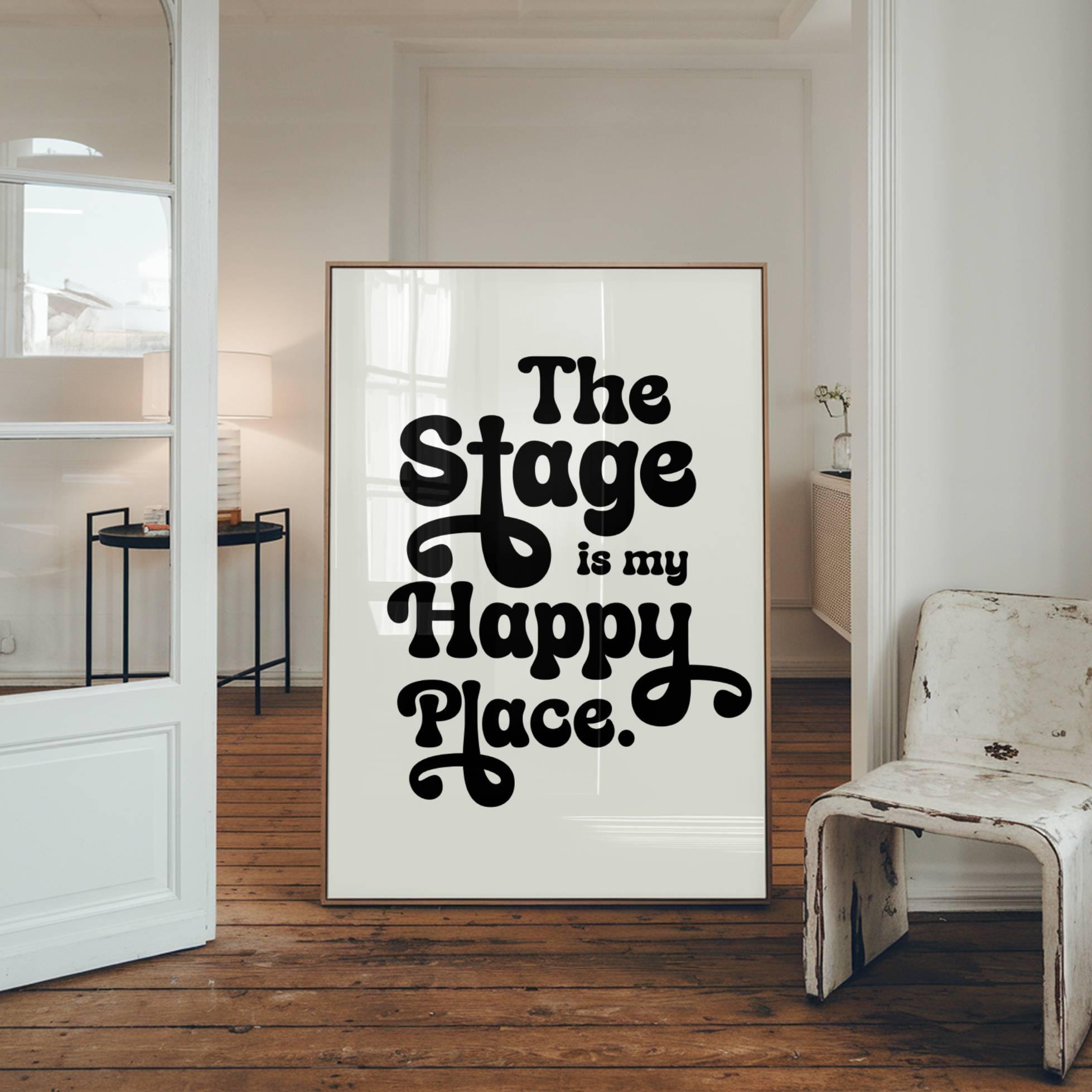 Theatre Lover Poster, Digital Wall Art, Drama Classroom Print, Stage ...