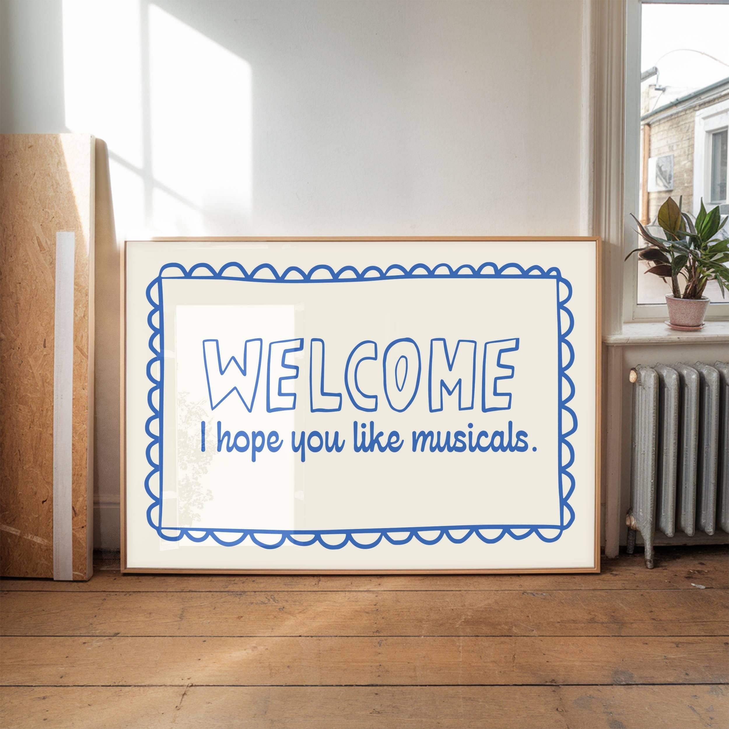 Musical Theatre Lover Welcome Sign, Drama Classroom Poster, Broadway ...