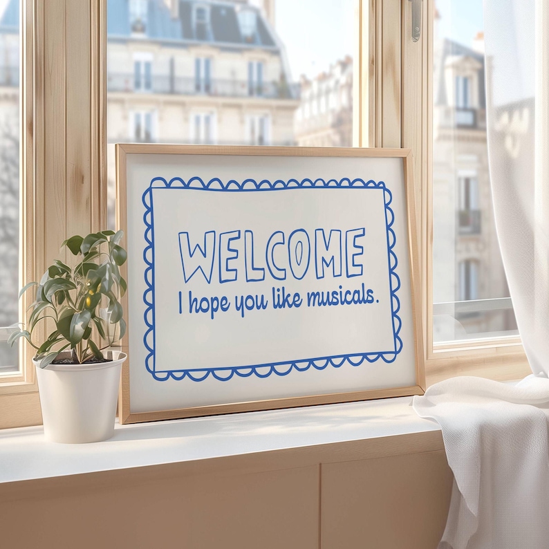 Musical Theatre Lover Welcome Sign, Drama Classroom Poster, Broadway ...