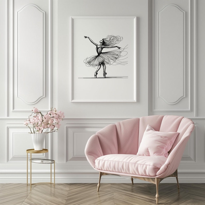 Set of 3 Ballerina Print, Three Piece Digital Wall Art Poster, Dance ...