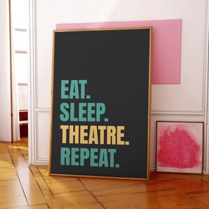 Theatre Lover Poster, Digital Wall Art, Drama Classroom Print, Stage ...
