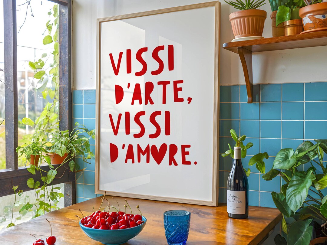 Vissi D'arte Tosca Opera Aria Poster, Italian Saying Digital Wall Art ...