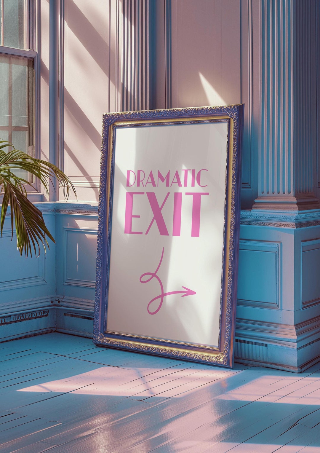 Dramatic Exit Theatre Lover Poster, Digital Wall Art, Drama Classroom ...