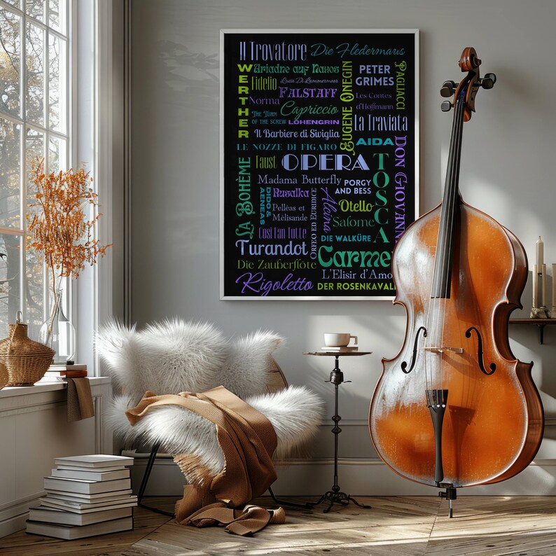 Opera Lover Poster, Famous Operas Print, Music Room Decor, Gift for ...