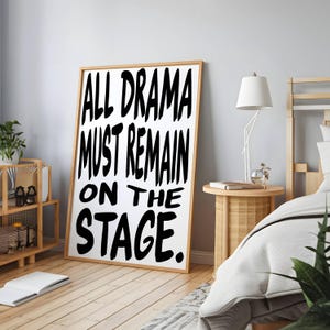 Theatre Lover Poster, Digital Wall Art, Drama Classroom Print, Stage ...