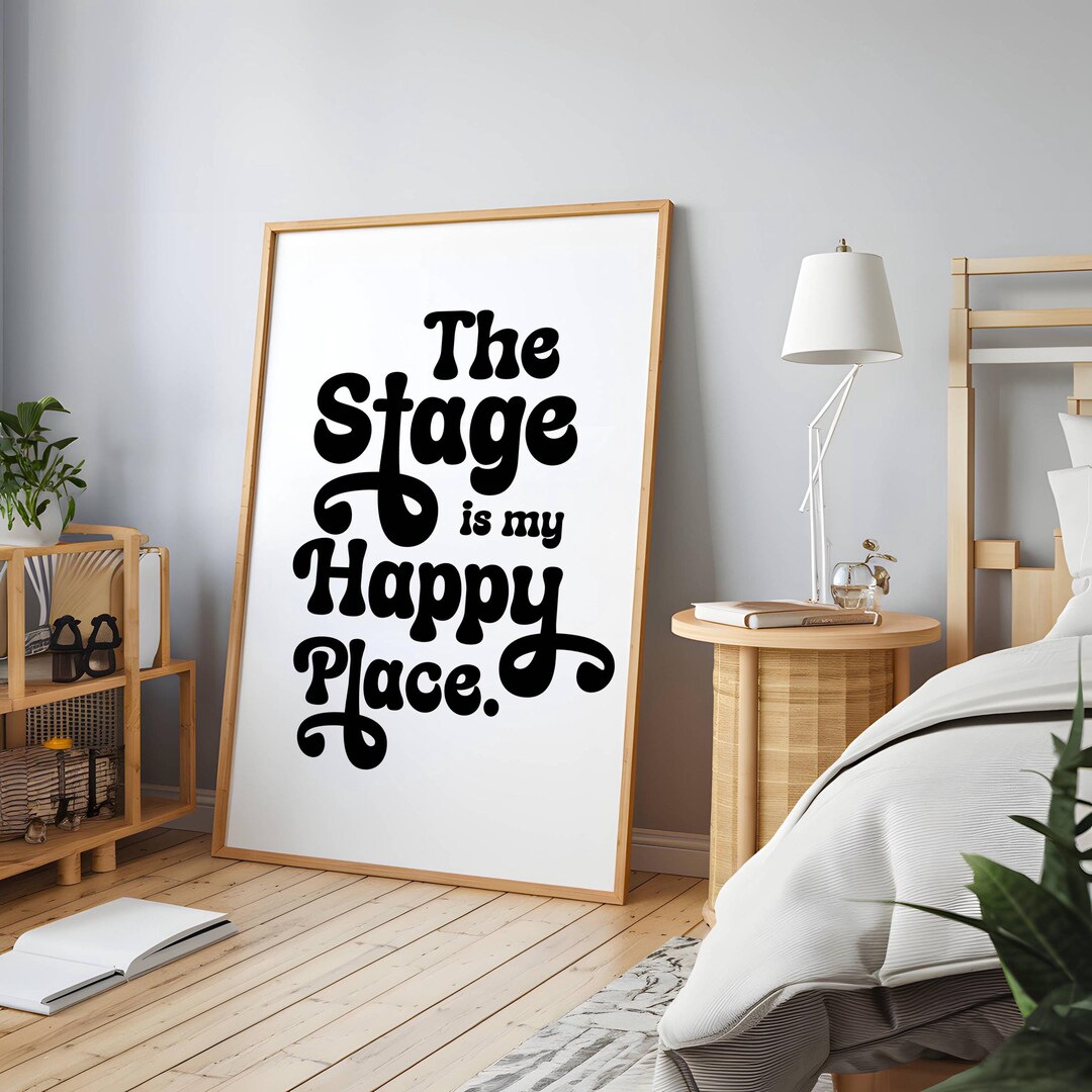 Theatre Lover Poster, Digital Wall Art, Drama Classroom Print, Stage ...