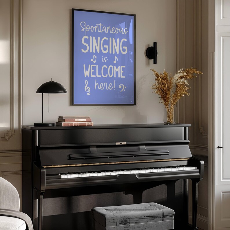 Funny Singing Quote Poster, Digital Wall Art, Choir Music Room Print ...
