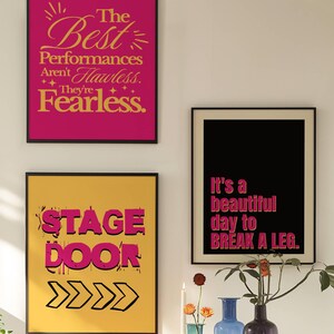 Set of 3 Theatre Posters, Three Piece Digital Wall Art, Drama Classroom ...