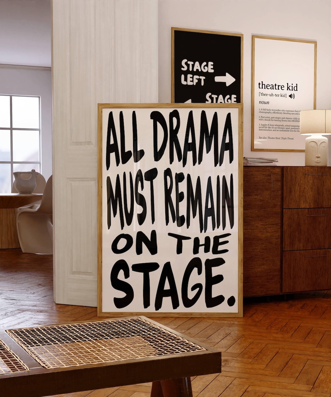 Theatre Lover Poster, Digital Wall Art, Drama Classroom Print, Stage ...