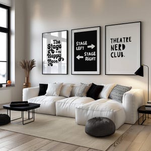 Set of 3 Theatre Lover Posters, Three Piece Digital Wall Art, Drama ...