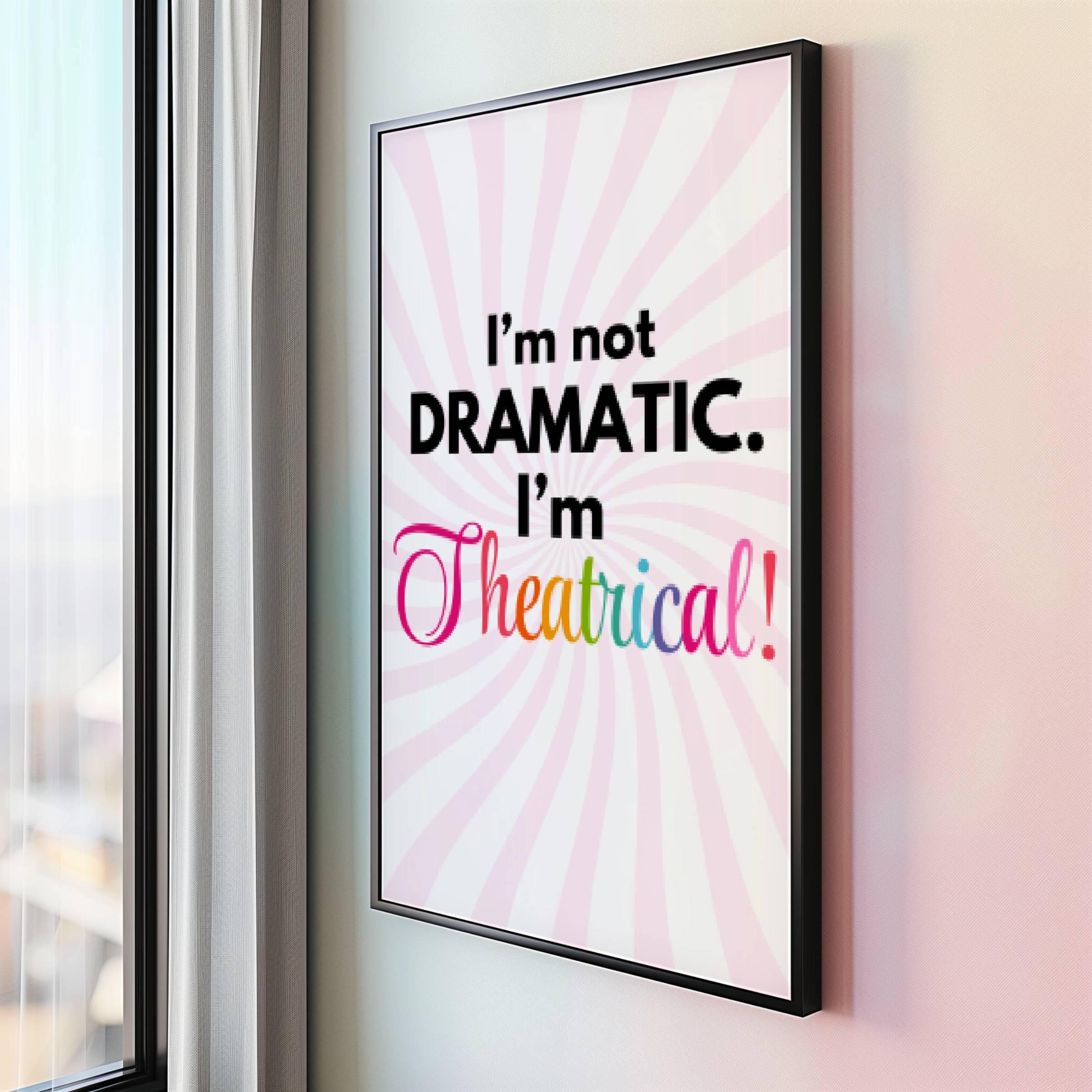 Theatre Lover Poster, Digital Wall Art, Theatrical Drama Classroom ...