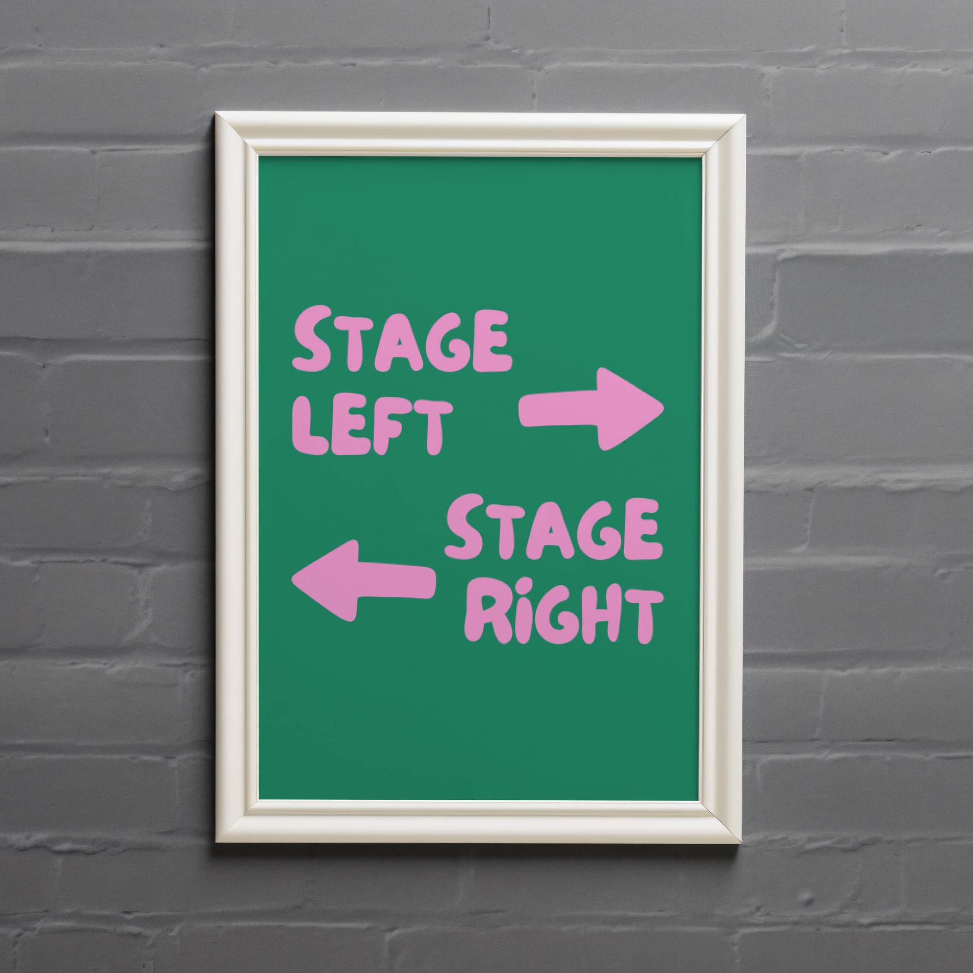 Stage Direction Theatre Lover Poster, Digital Wall Art, Drama Classroom ...