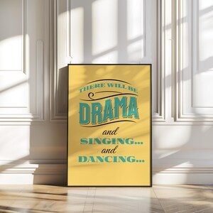Theatre Lover Poster, Digital Wall Art, Drama Classroom Print, Stage ...