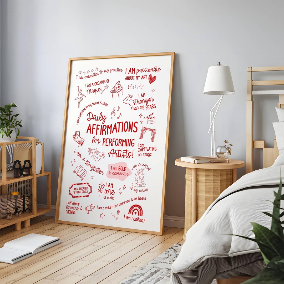 Performing Arts Daily Affirmations Poster, Theatre Inspirational Quote ...