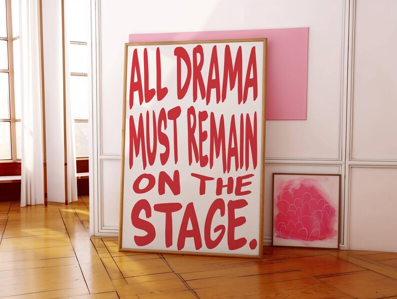 Theatre Lover Poster, Digital Wall Art, Drama Classroom Print, Stage ...