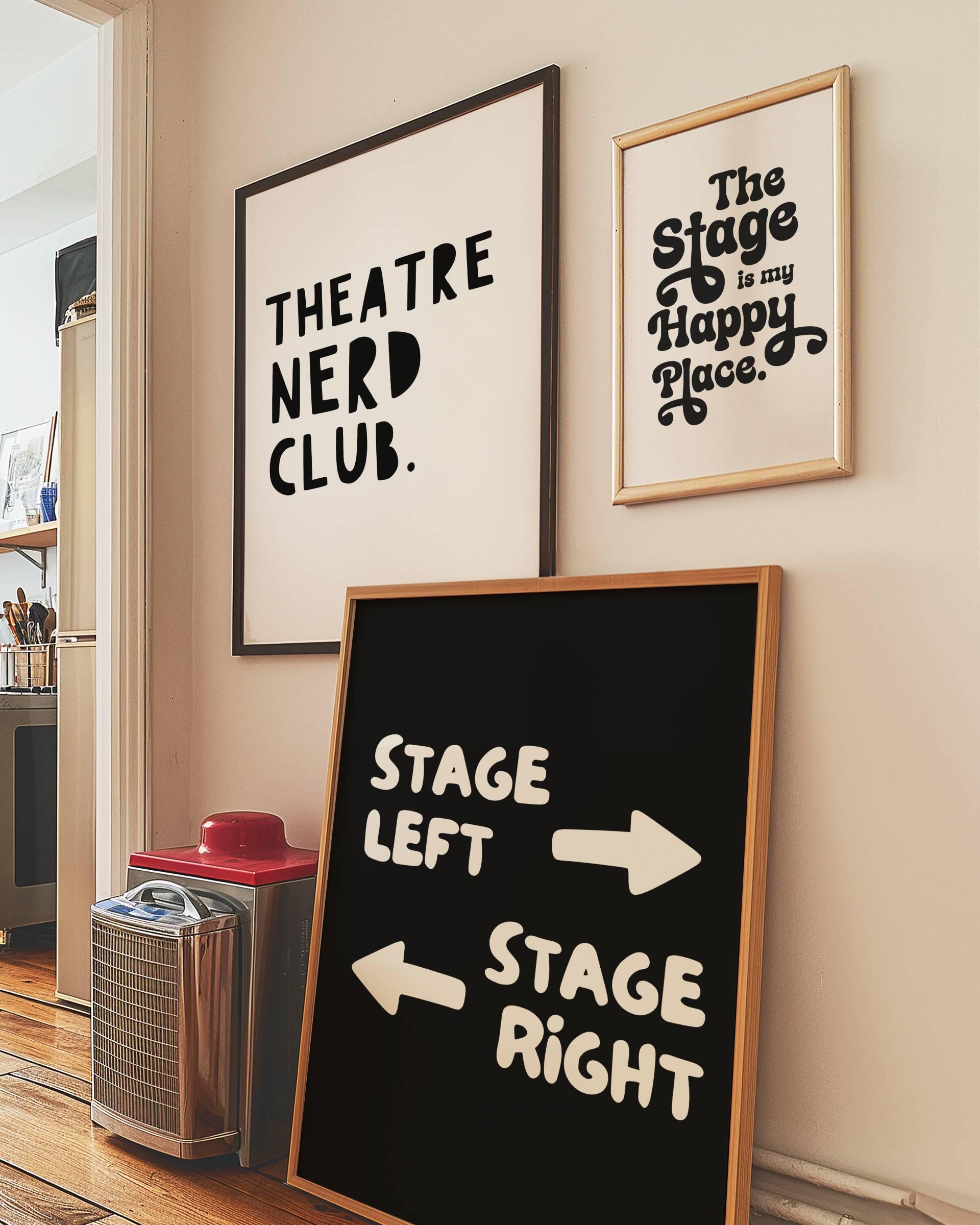 Set of 3 Theatre Lover Posters, Three Piece Digital Wall Art, Drama ...