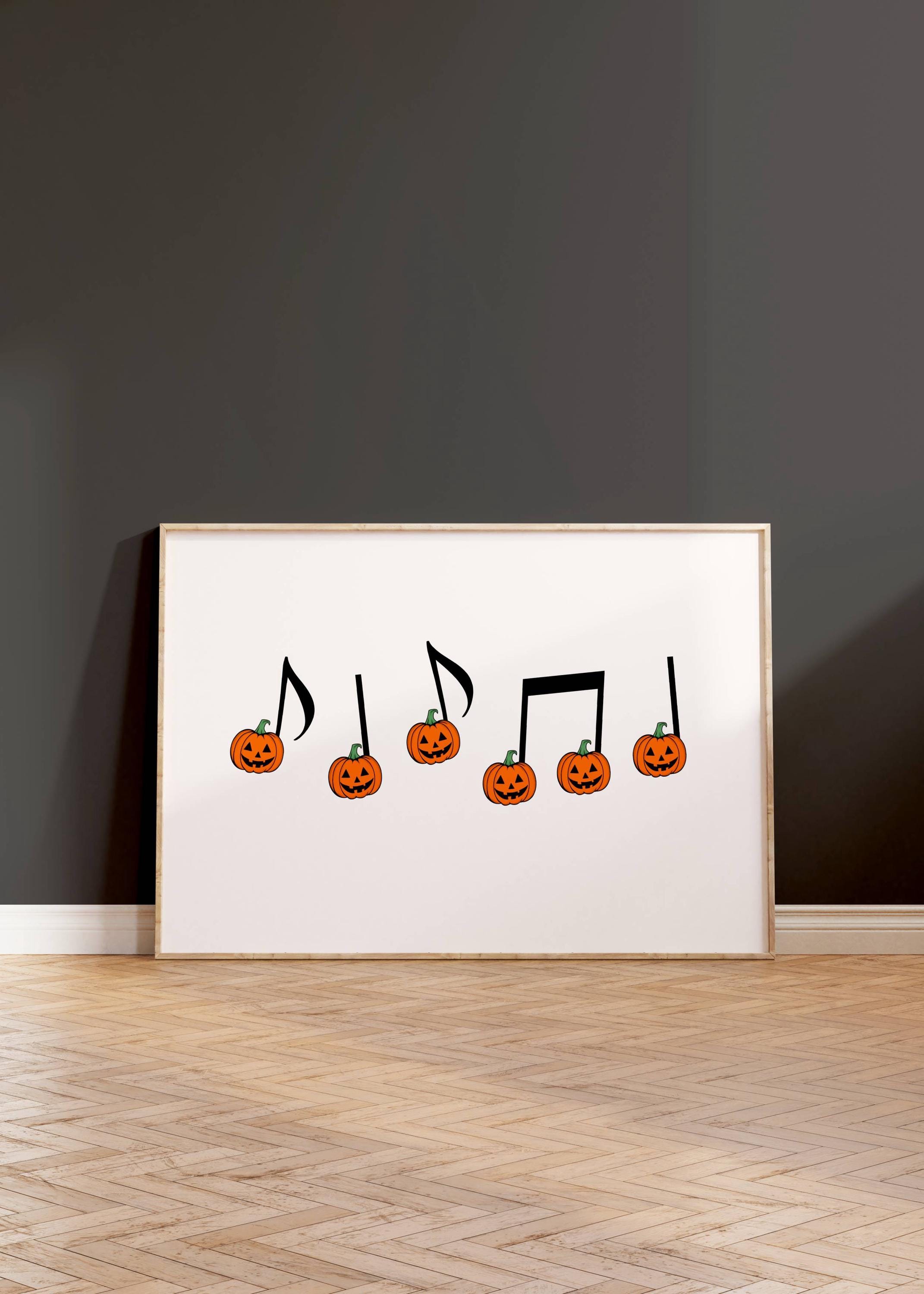 Pumpkin Music Notes Poster, Halloween Music Teacher Classroom Decor ...