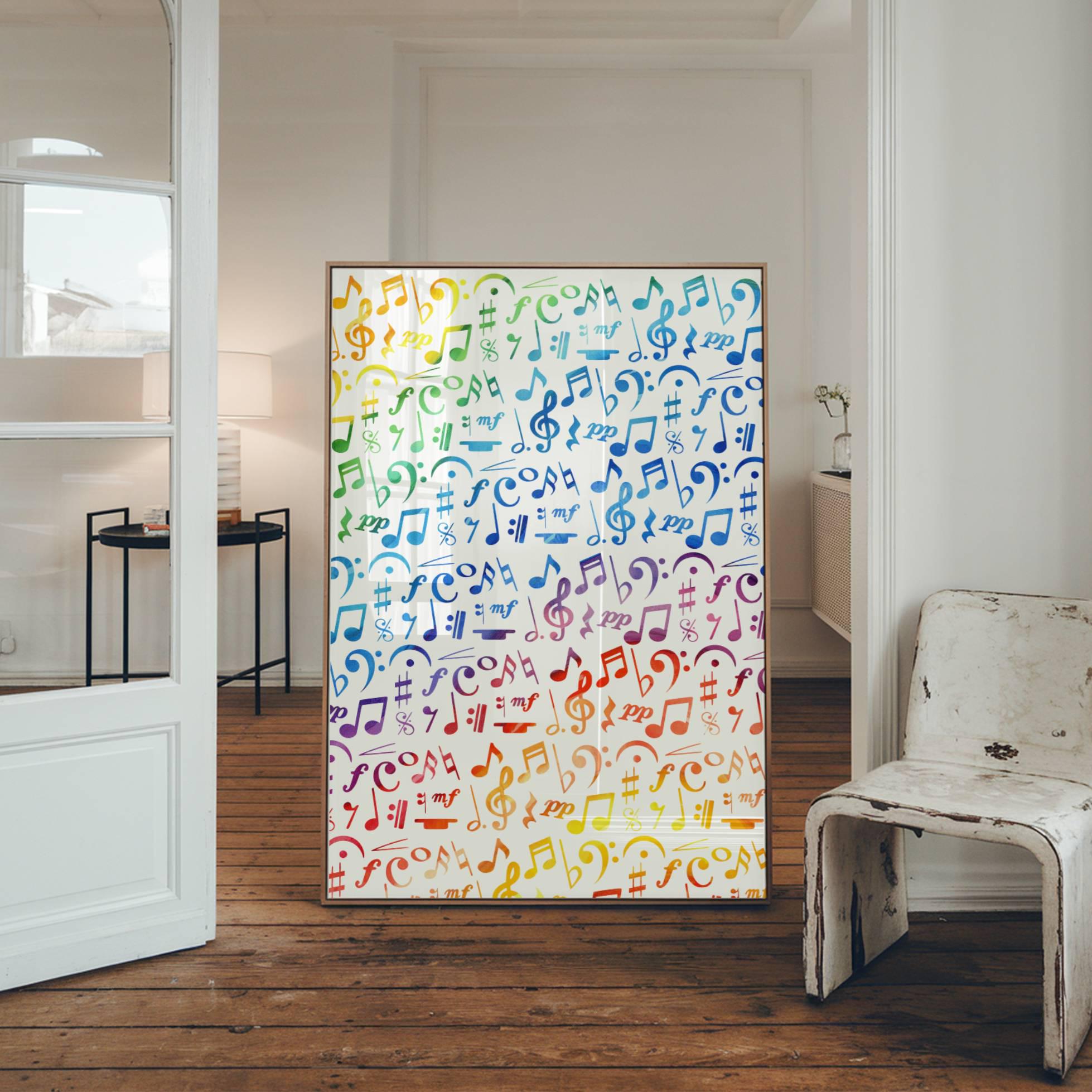 Rainbow Music Notes Poster, Music Teacher Classroom Decor, LGBTQ Pride ...