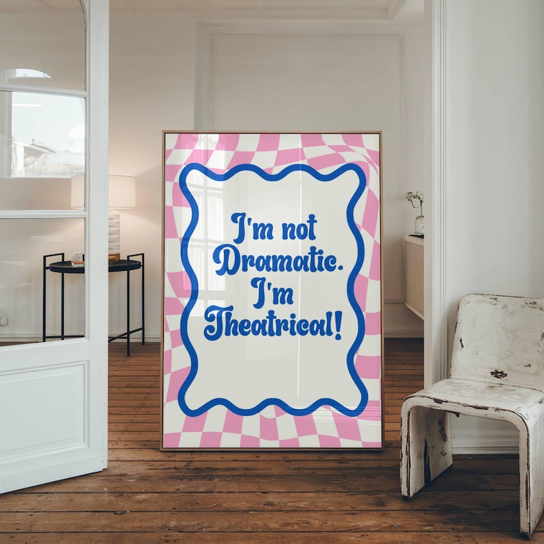 Theatre Lover Poster, Digital Wall Art, Theatrical Drama Classroom ...