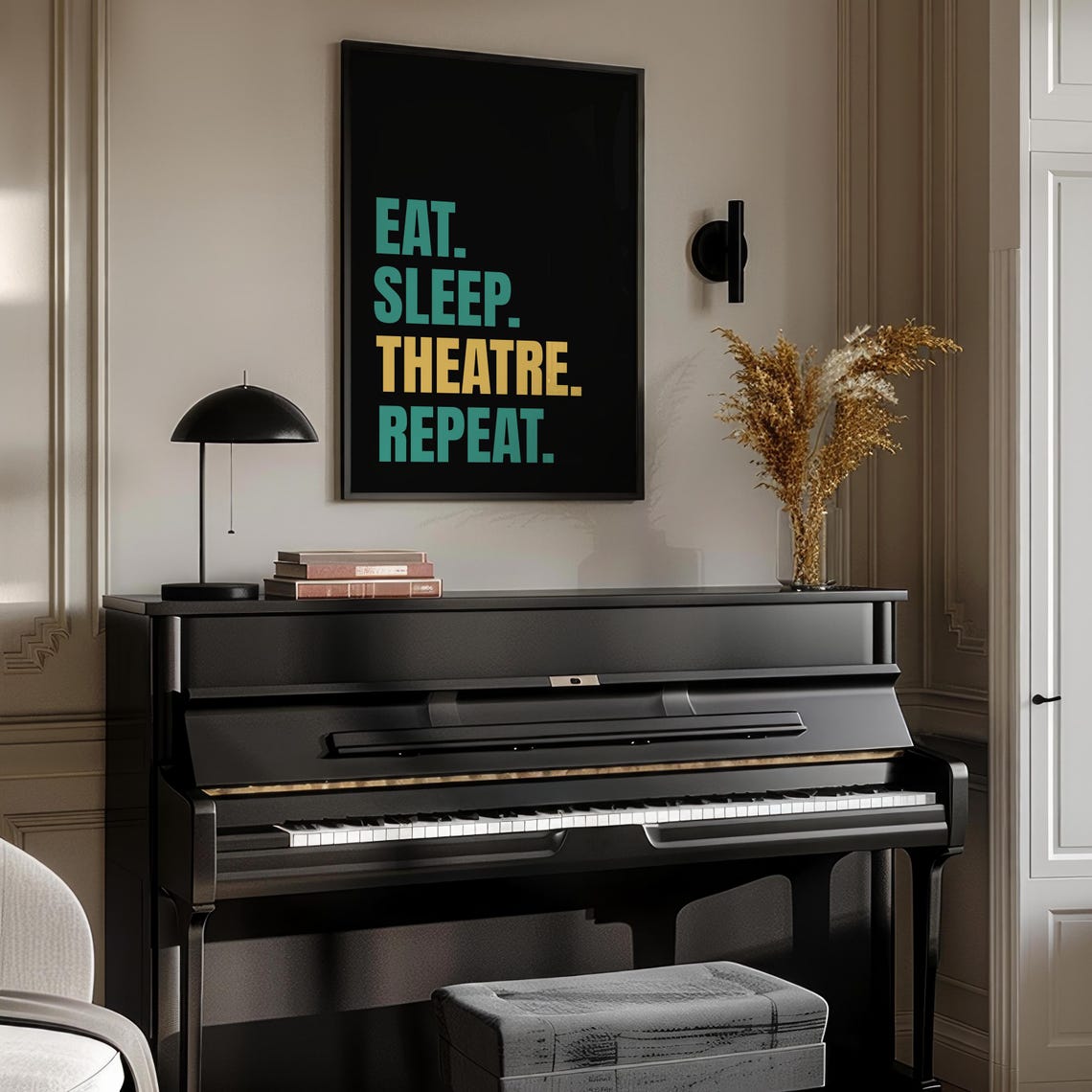 Theatre Lover Poster, Digital Wall Art, Drama Classroom Print, Stage ...