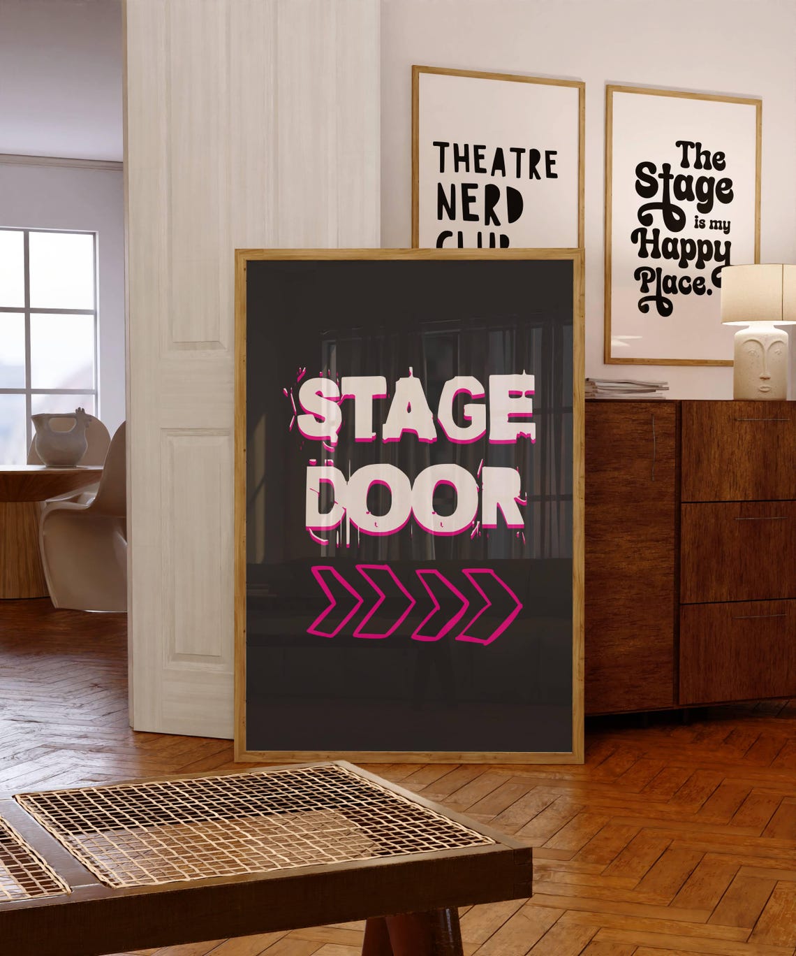 Stage Door Theatre Poster, Digital Wall Art, Drama Classroom Print ...