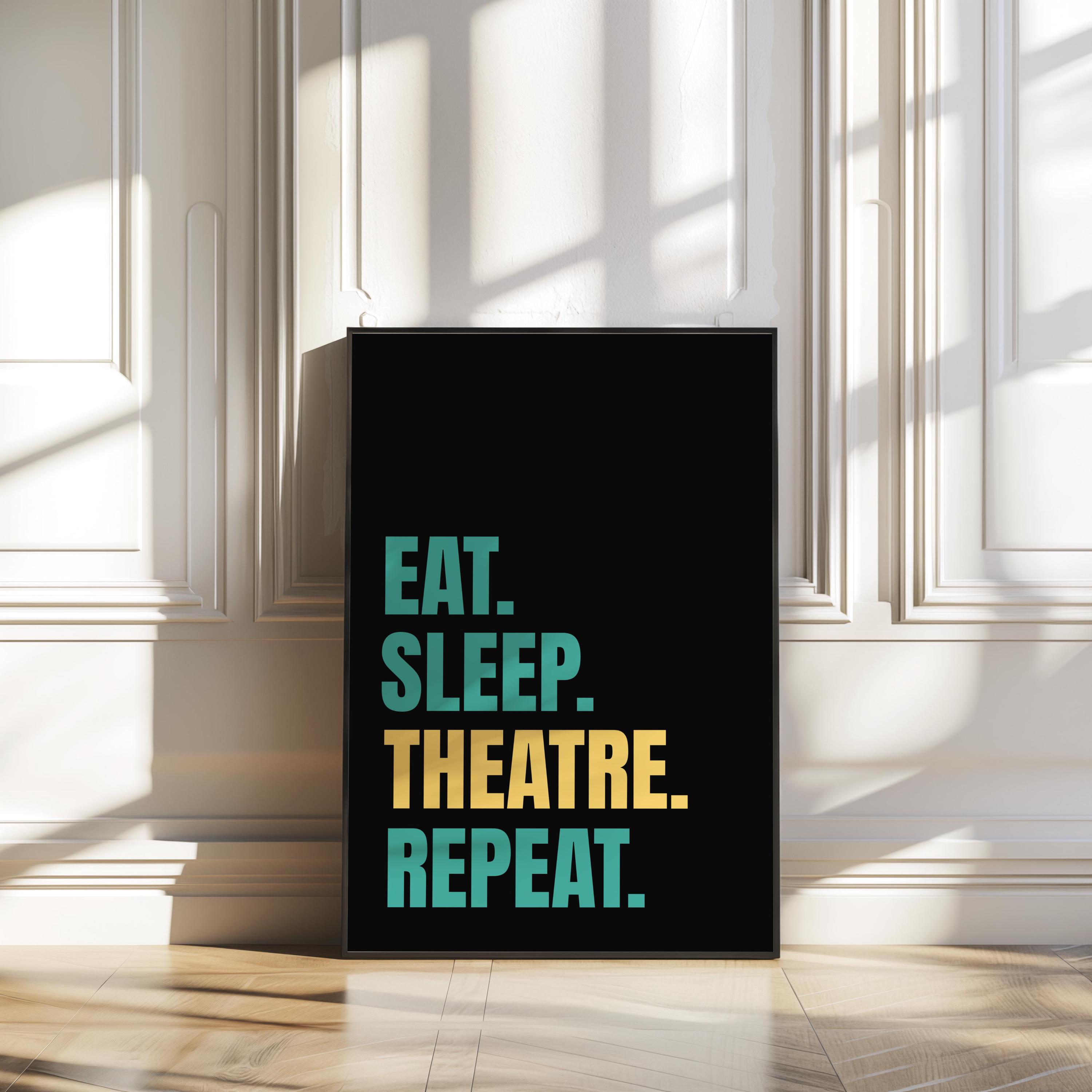 Theatre Lover Poster, Digital Wall Art, Drama Classroom Print, Stage ...