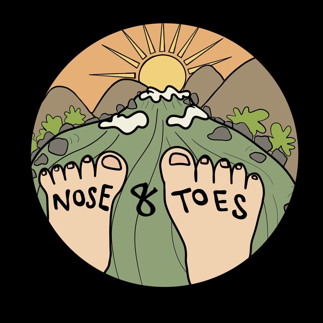 Nose and Toes Sticker - Etsy