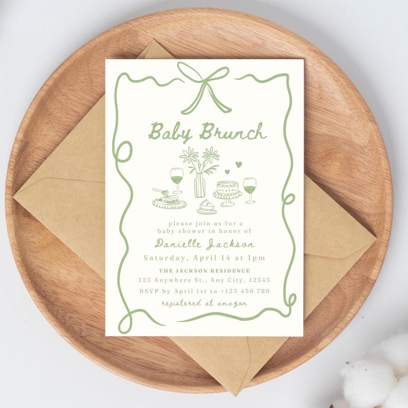 Baby Brunch Baby Shower Invite Template Baby Brunch Sprinkle Invite ...