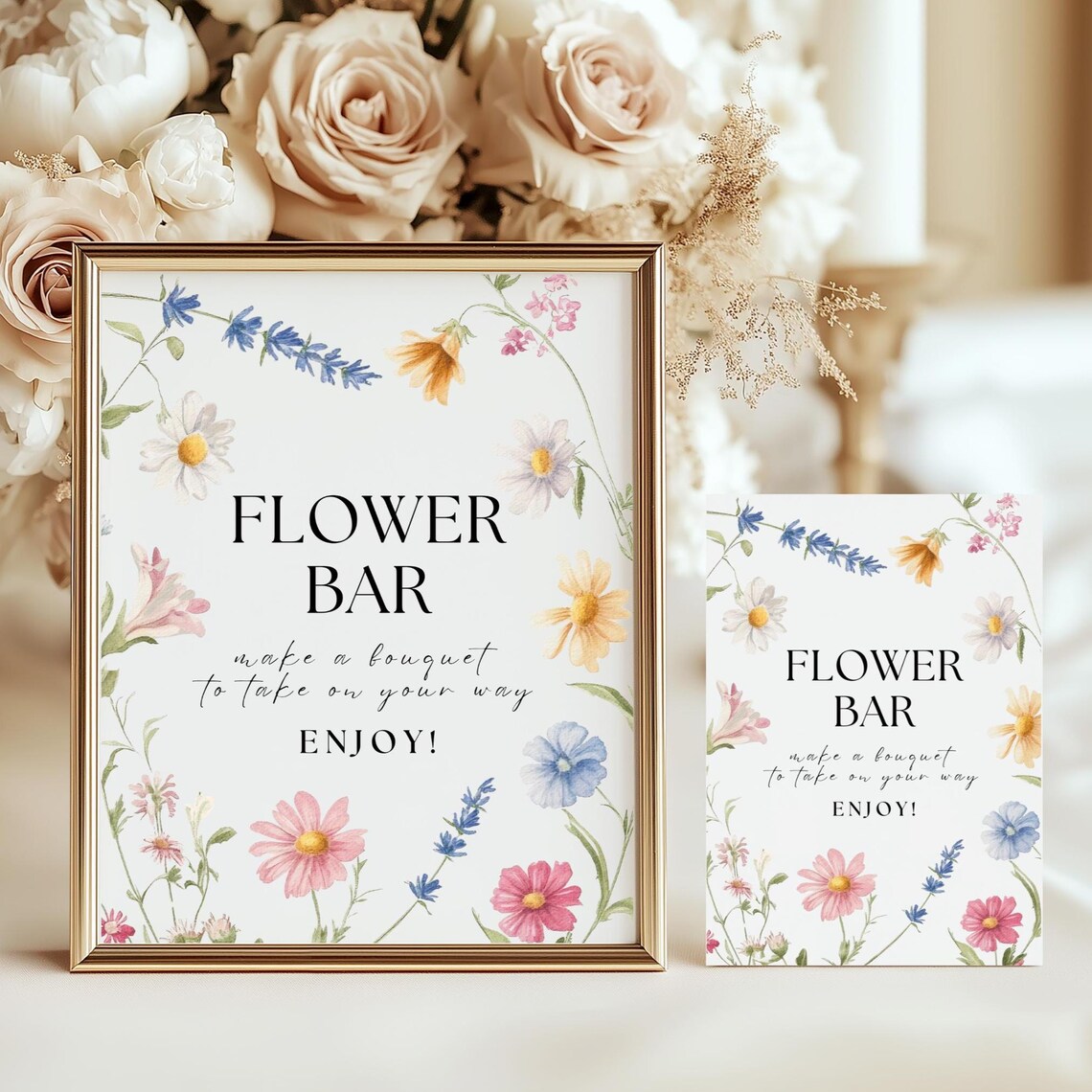 Flower Bar Sign Wildflower Bloom Bar Sign Bridal Shower Flower Bar ...