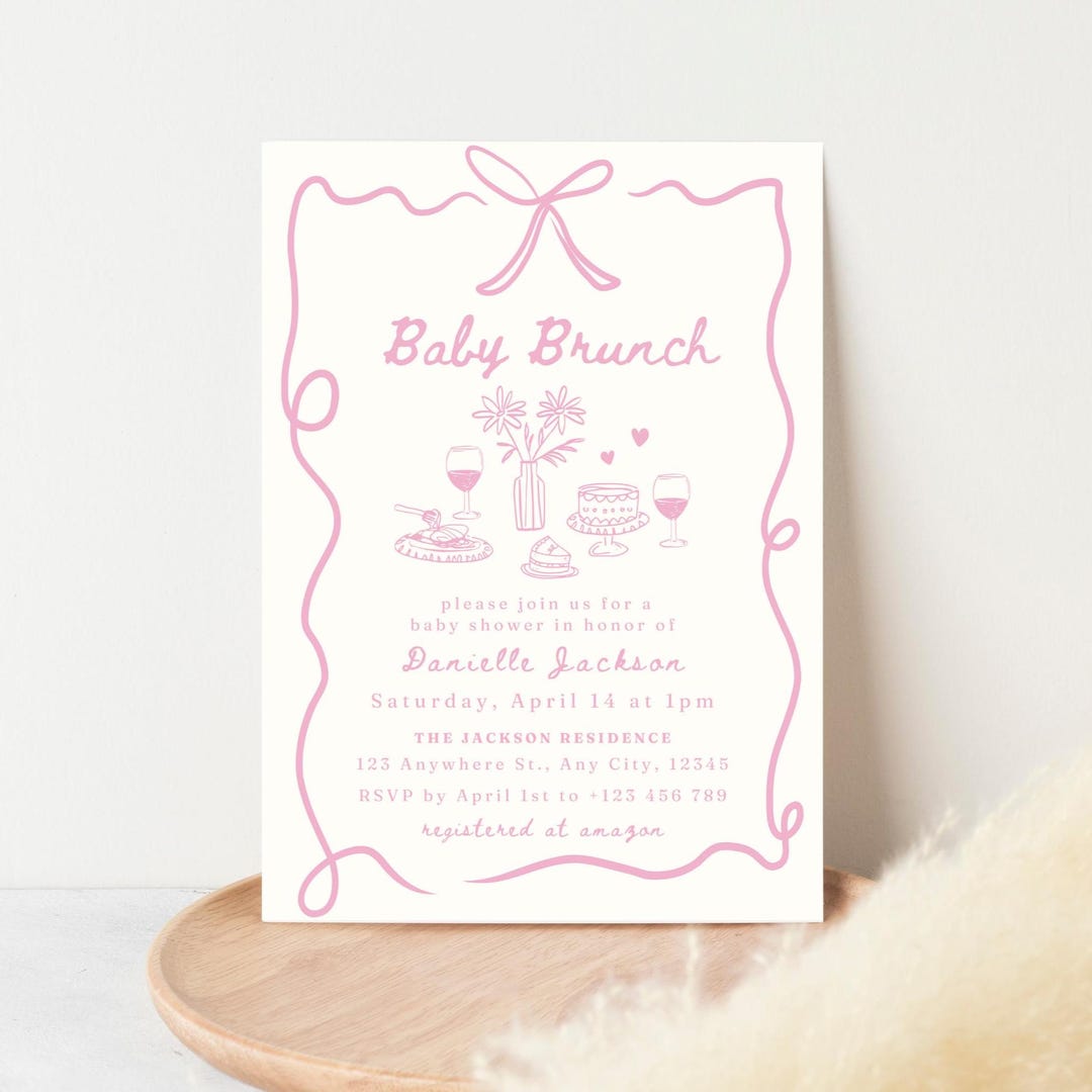 Baby Brunch Baby Shower Invite Template Baby Brunch Sprinkle Invite ...