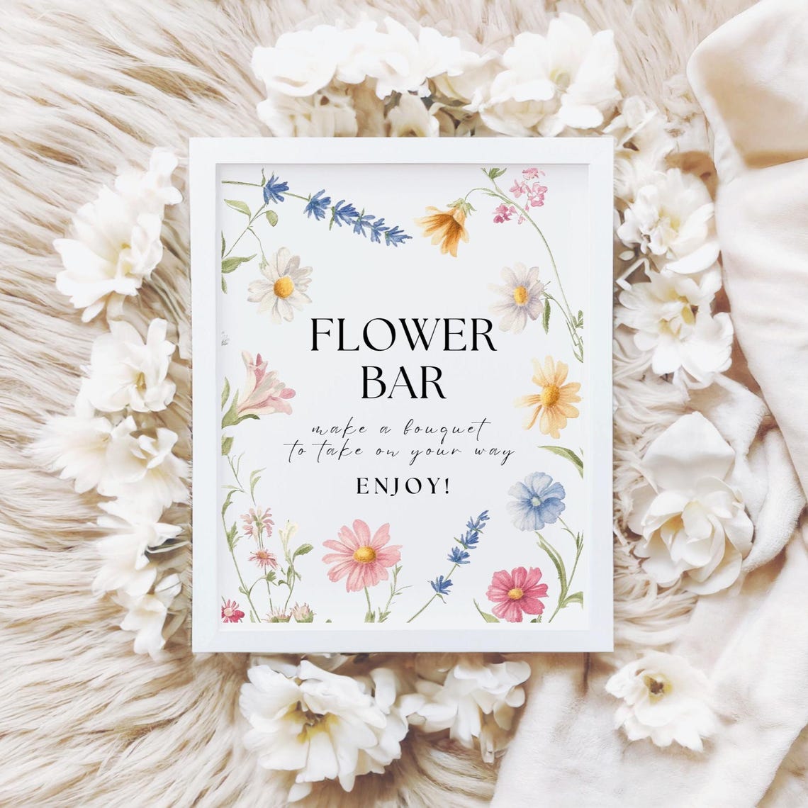 Flower Bar Sign Wildflower Bloom Bar Sign Bridal Shower Flower Bar ...