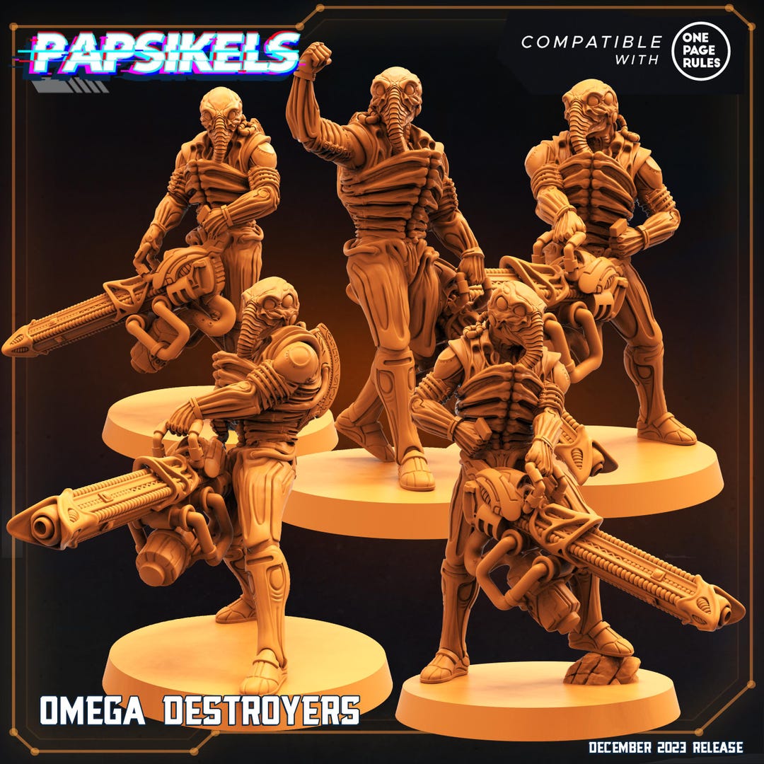 Omega Destroyers (engineers) Variant 1-5 by Papsikels, Miniature for ...