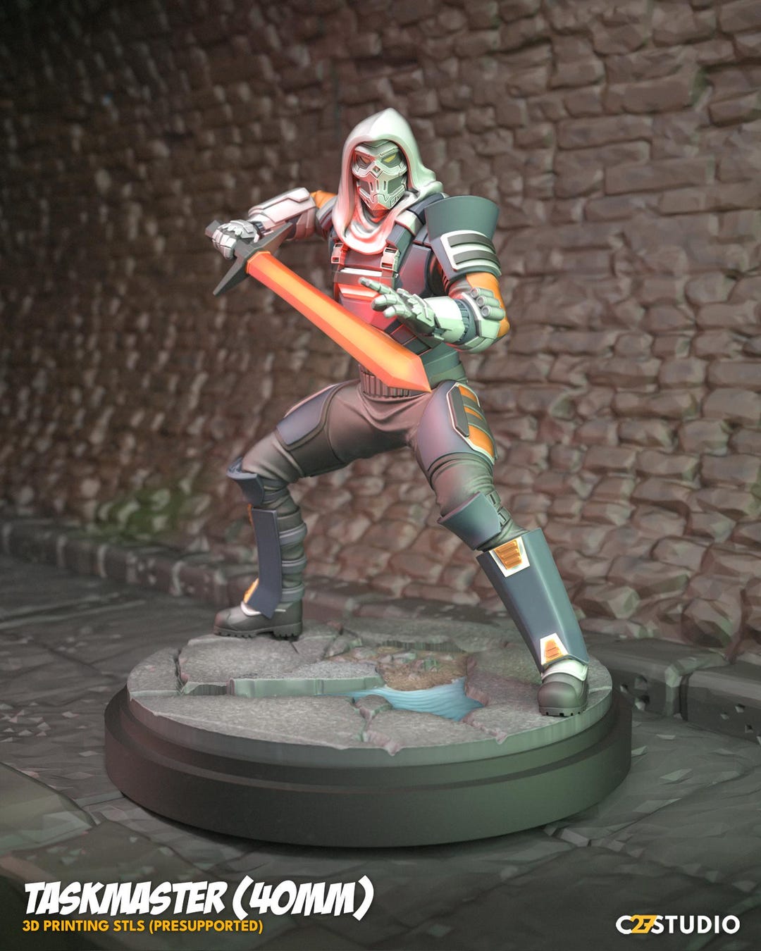 Taskmaster Fanart by C27 Miniatures, 40 Mm 3D Printed Miniature for ...