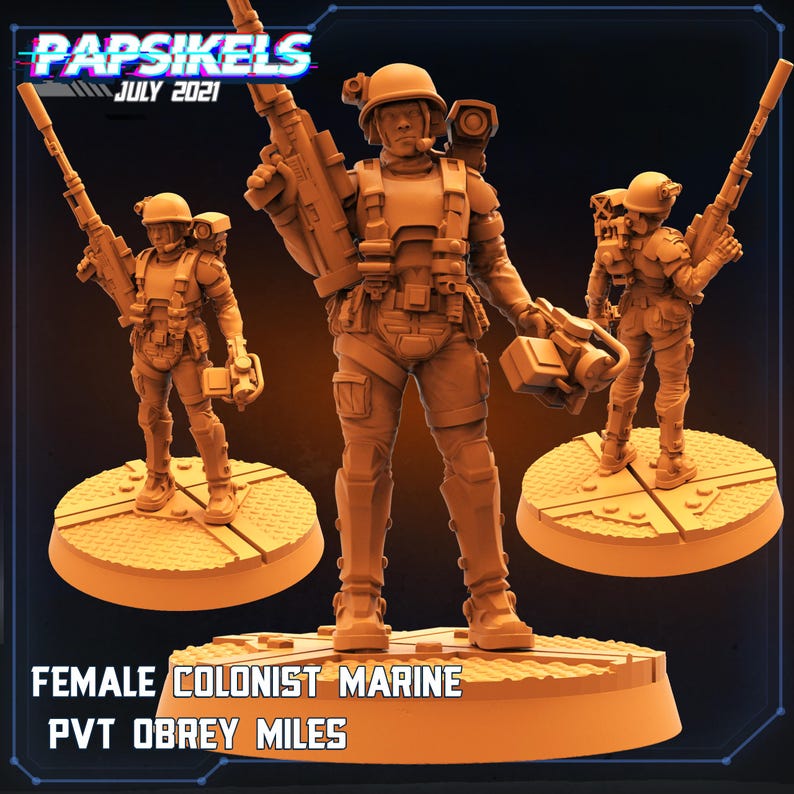 Human Female Colonial Marine PVT "obrey Miles" by Papsikels, Miniature ...