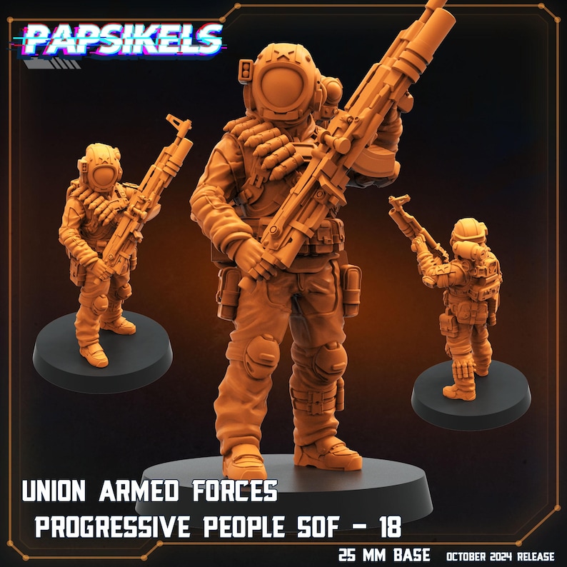 Union Armed Forces Progressive People SOF Set#2 by Papsikels, Miniature for Tabletop, Boardgames ...