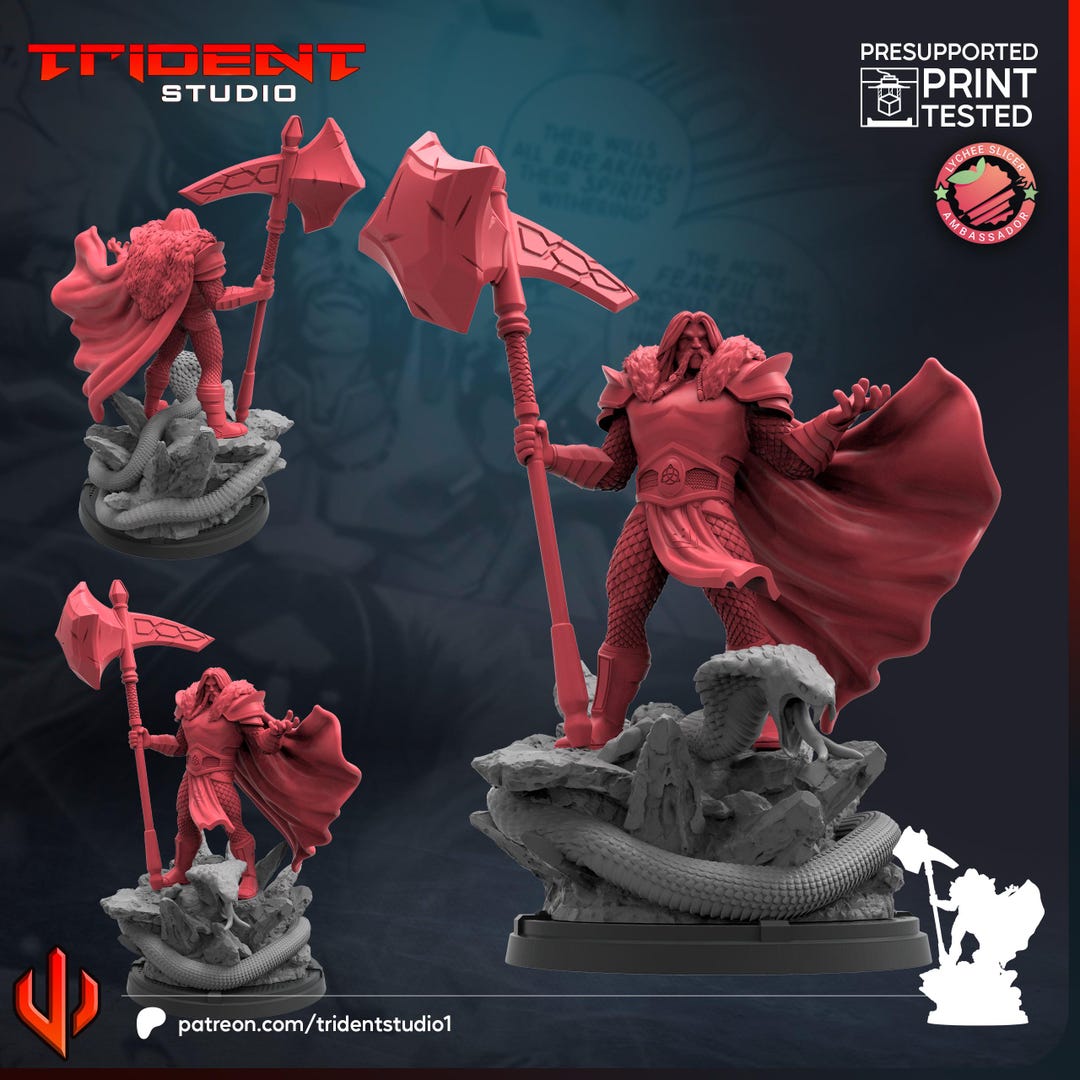 Serpent by Trident Studio Miniature for Tabletop, Boardgames and RPG - Etsy