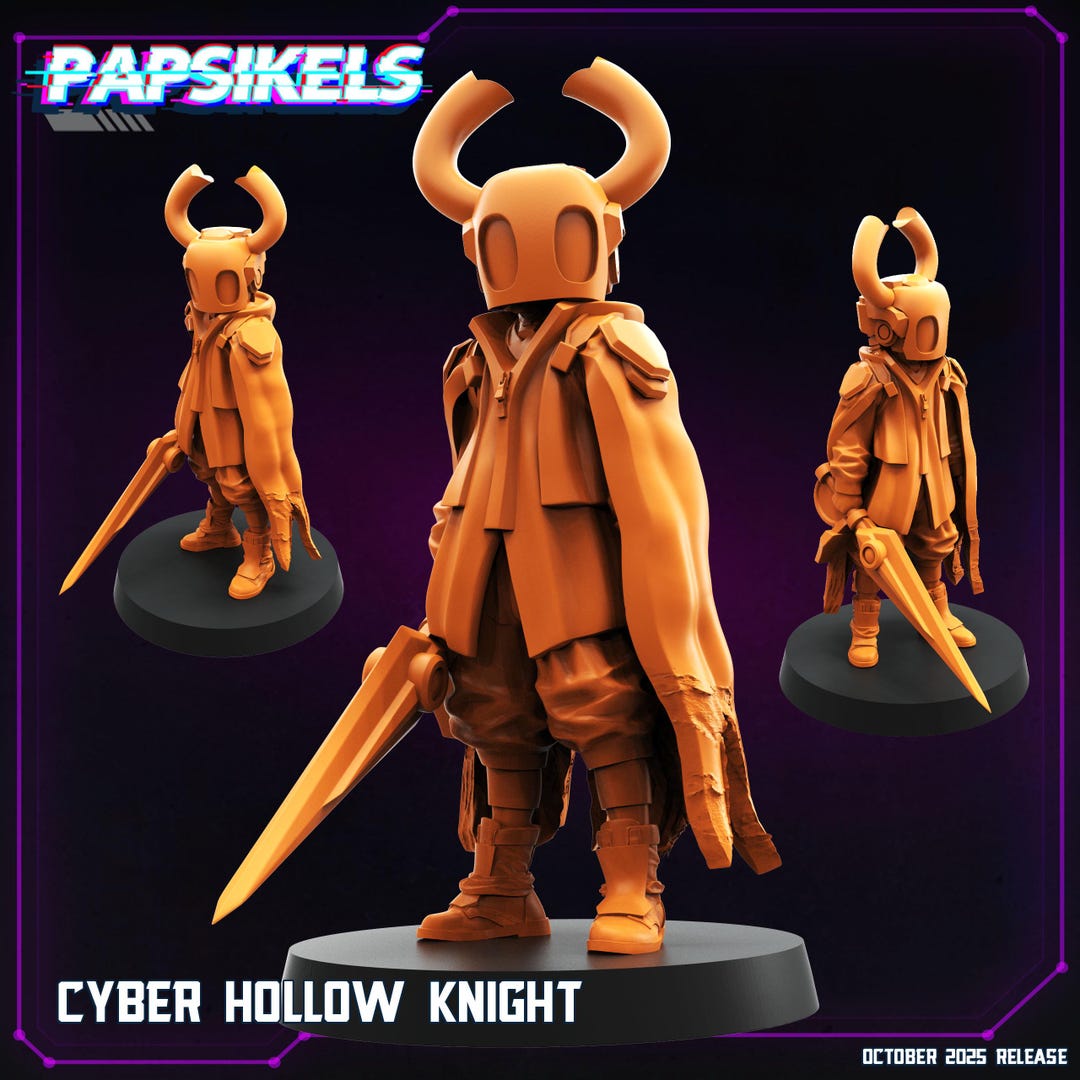 Cyber Hollow Knight and Silksong by Papsikels, Miniature for Tabletop ...