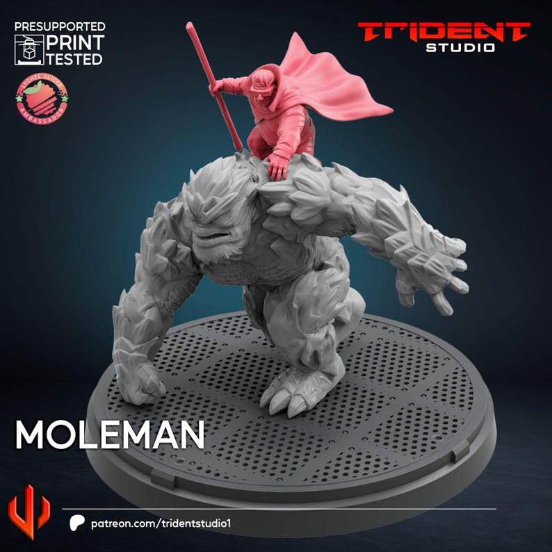 Mole Man (F4 Villain) Fanart by Trident Studio Miniature for Tabletop ...