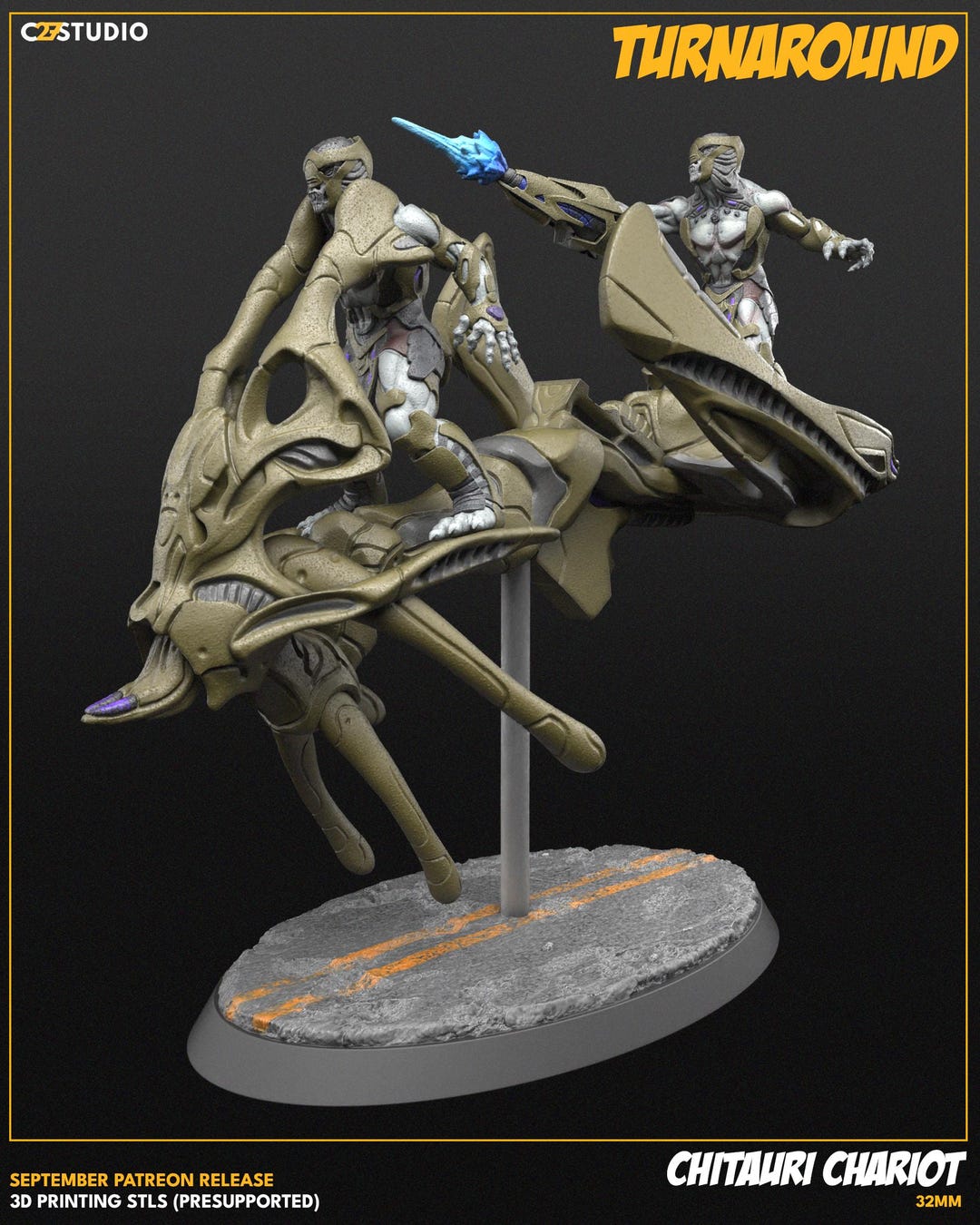Chitauri Army Chariot Fanart by C27 Miniatures, 40 Mm 3D Printed ...