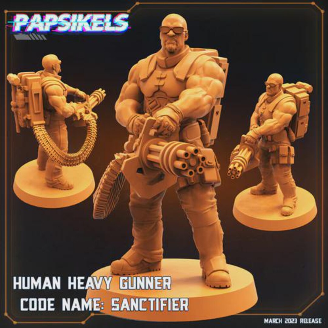 Human Heavy Gunner Codename "sanctifier" by Papsikels, Miniature for ...