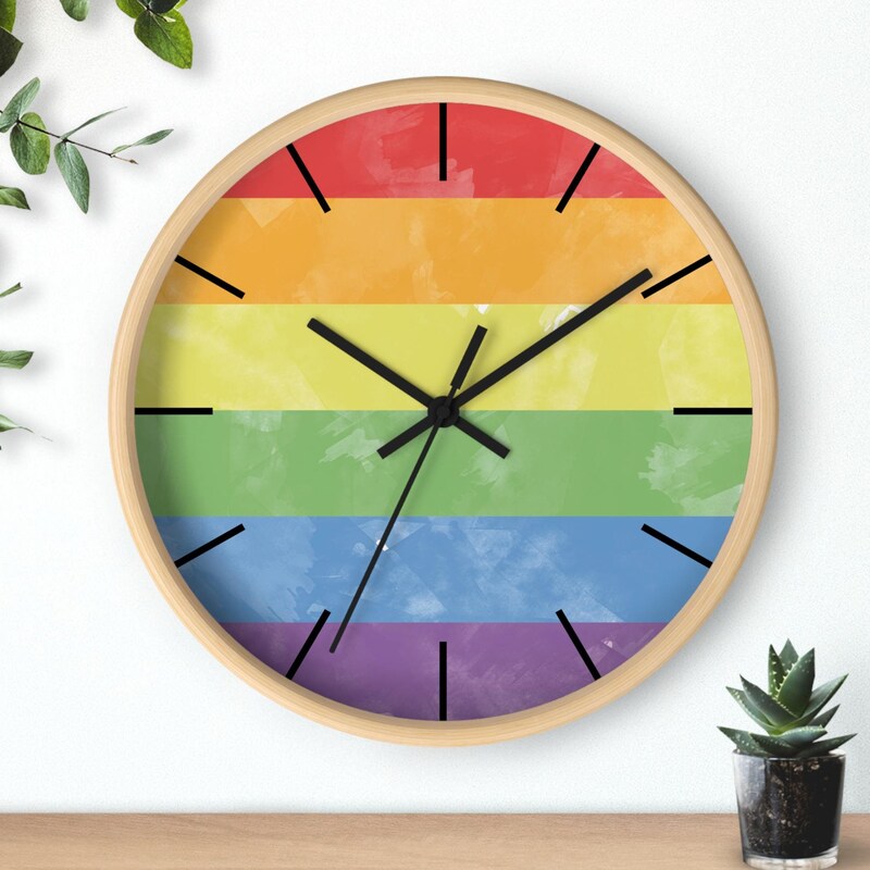 Rainbow Wall Clock - Etsy