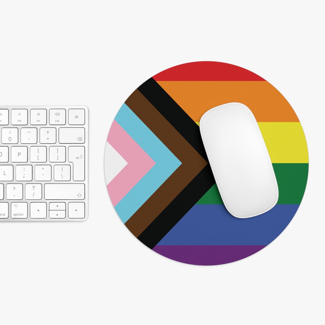 LGBTQ Pride Mouse Pad, Trans Rights Mouse Mat, Rainbow Flag Desk Pad ...