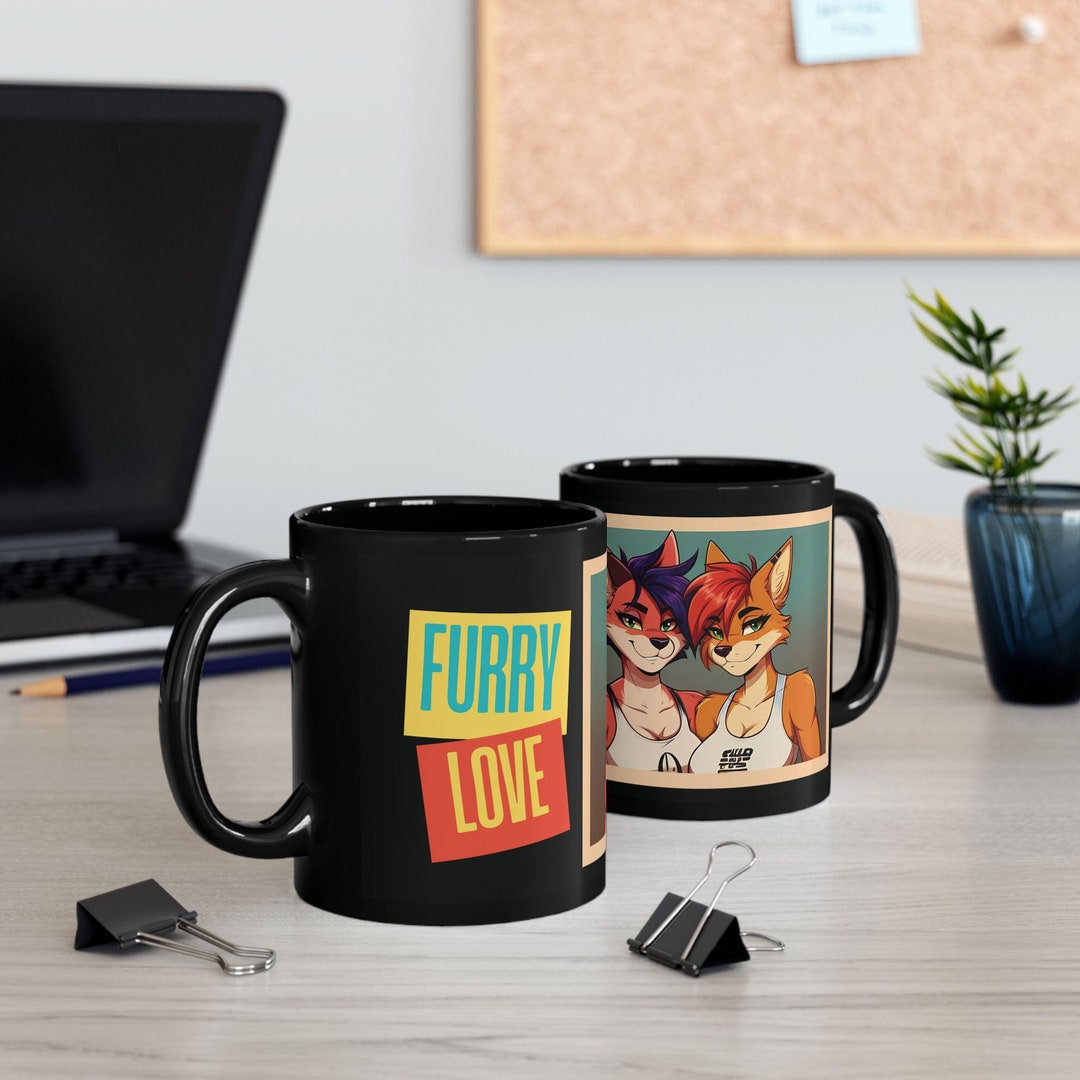Furry Lover Mug Furries Cup, Anthropomorphic Cartoon Animal Coffee Cup ...