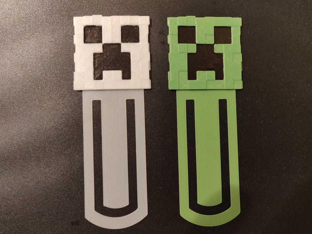 Minecraft Bookmarks Creeper Bookmarks 2 Pack - Etsy