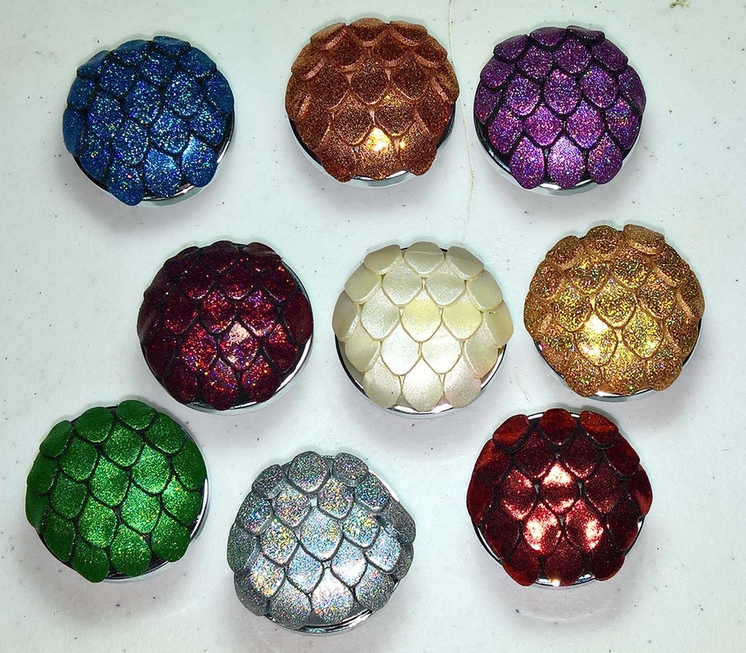 Glittered Dragon Scale Drawer Pulls Cabinet Knobs Your Choice - Etsy